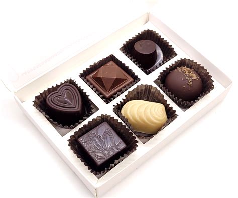 6 Pc Artisan Chocolates Premium Assortment Pure Lovin Chocolate