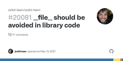 File Should Be Avoided In Library Code · Issue 20081 · Scikit