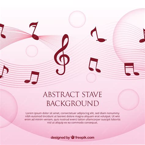 음표와 고음 음자리표 핑크 배경 무료 벡터