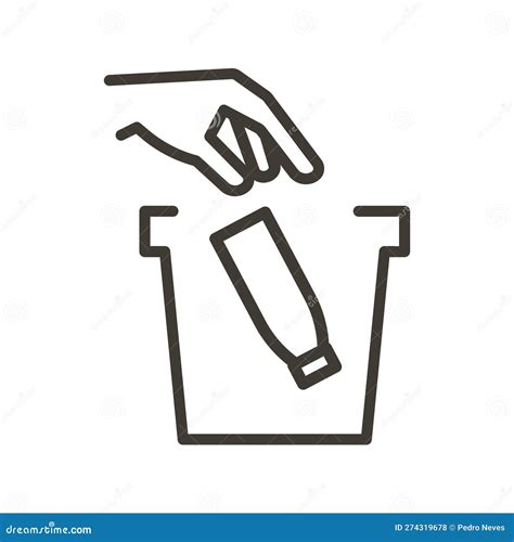 Vector Thin Line Icon Outline Linear Stroke Illustration Of Hand