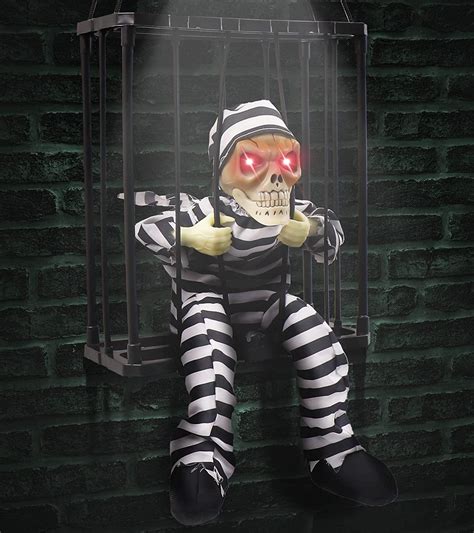 Scary Halloween Hanging Decorations Screaming Animatronics Halloween Decor Props With Motion