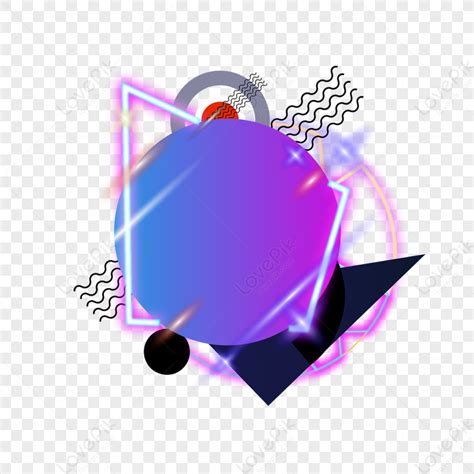 네온 테두리 일러스트 기하 도형네온 효과빛의 섬광네온 불빛 Png 일러스트 무료 다운로드 Lovepik