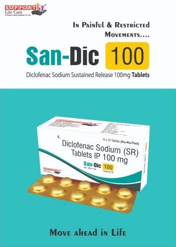 Diclofenac Sodium Sustained Release 100mg Tablet In Pan India Tablets At ₹ 550box In Mohali