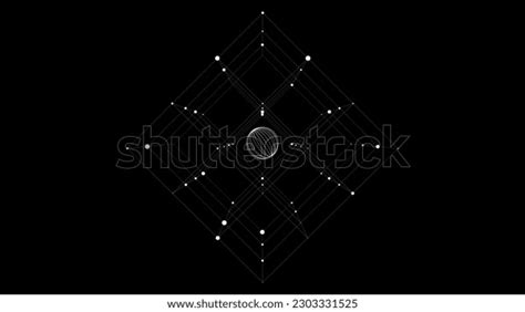 Abstract Black Sci Fi Cube Particle Line Stock Vector Royalty Free 2303331525 Shutterstock