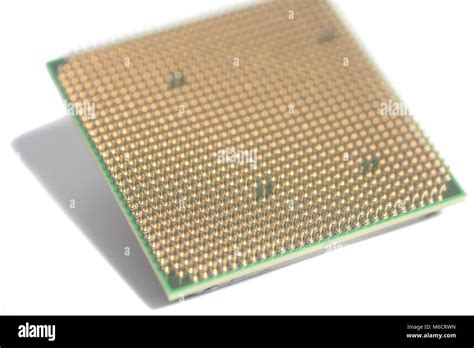 Central Processing Unit CPU Microchip On White Background Stock Photo Alamy
