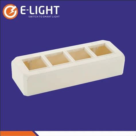 E Light Polished 8 Way Modular Gang Box Srtip Type White At ₹ 50 50 Piece In Rajkot