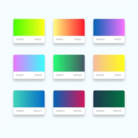 premium vector vector set of 9 colorful gradients set elegant set of colorful web gradients