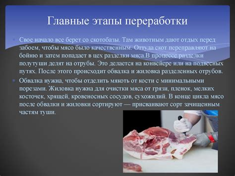 Технология производства и переработки мяса - презентация онлайн