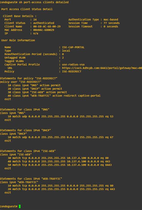 Cisco Ise 3 Arubaos Switch Wired Guest Captive Portal Tom Costello