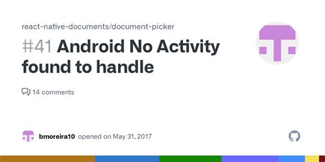 Android No Activity Found To Handle · Issue 41 · React Native Documentsdocument Picker · Github