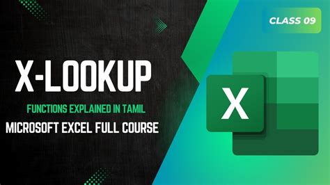 📊 Xlookup Function In Excel Tamil Class 9 Microsoft Excel Full