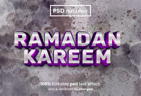 Premium Psd Ramadan Kareem Editable 3d Text Effect