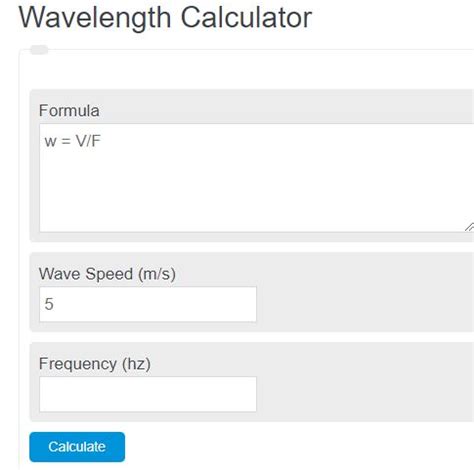 Wavelength Calculator Calculator Academy