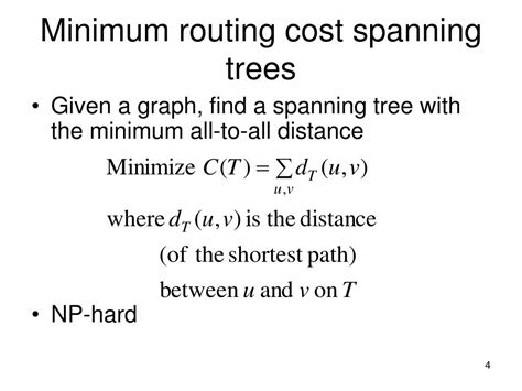 Ppt Minimum Routing Cost Spanning Trees Powerpoint Presentation Free Download Id4363914