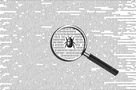 Premium Photo Binary Code With A Bug Programming Concept
