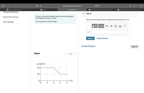 Solved Figure Shows The Angular Velocity Versus Time Chegg