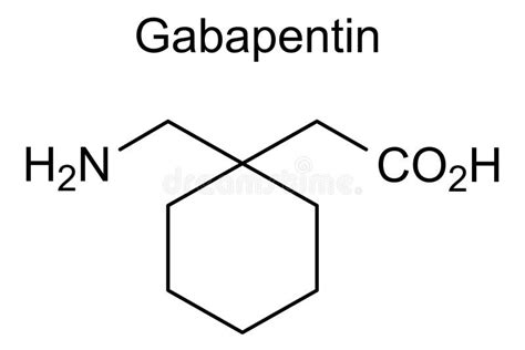 Chemical Structure Of Gabapentin Drug Substance Stock Vector Illustration Of Drug Isolated