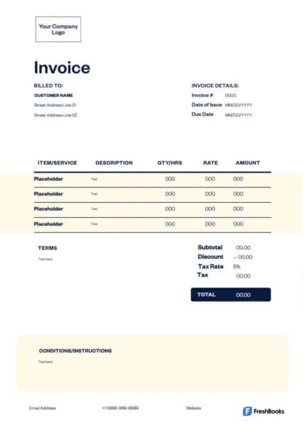 Free Invoice Generator Generate Free Custom Invoices