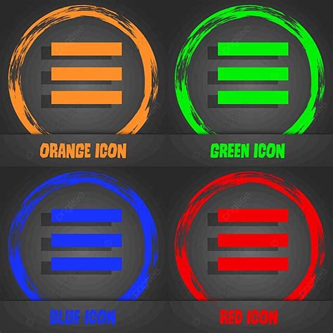 Modern Text Alignment Icons In Vibrant Colors Vector Vector Communications Graphic Work Png