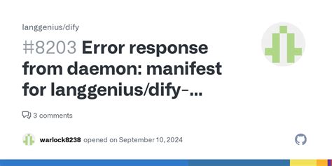 Error Response From Daemon Manifest For Langgeniusdify Api080 Not