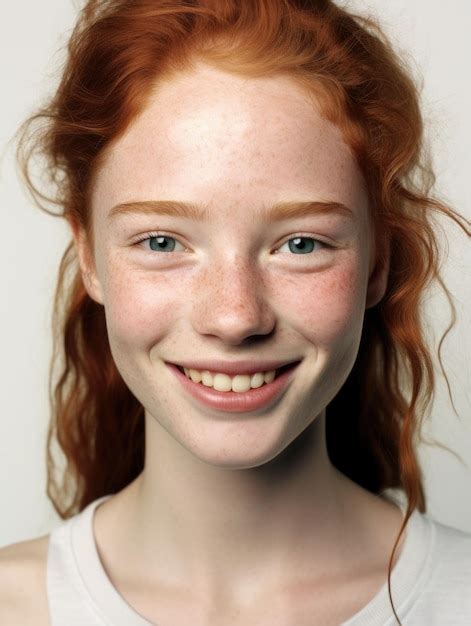 Girl Face With Detailed Skin Texture Premium Ai Generated Image