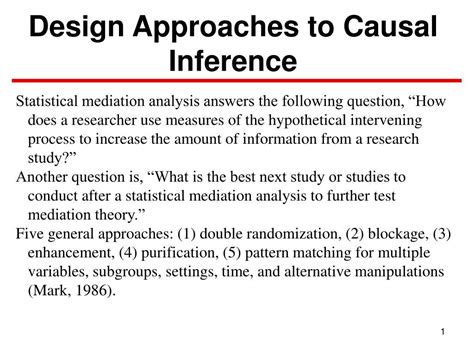 Ppt Design Approaches To Causal Inference Powerpoint Presentation Free Download Id 781307