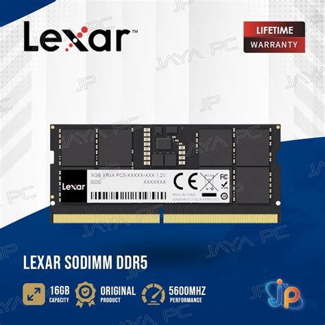 Jual Memory Ram Lexar Sodimm Ddr5 Pc44800 5600mhz 16gb Shopee Indonesia