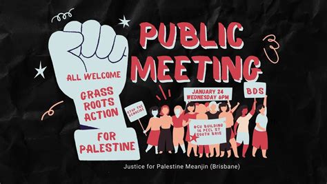 Public Meeting Grassroots Action For Palestine Green Left