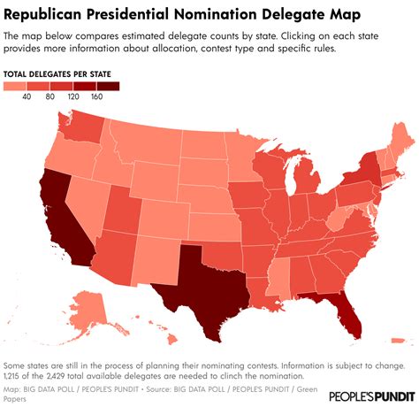 Republican Delegates Per State
