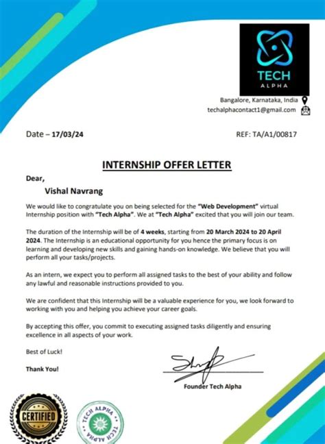 Intershipopportunity Intership Conections Webdeveloper Vishal