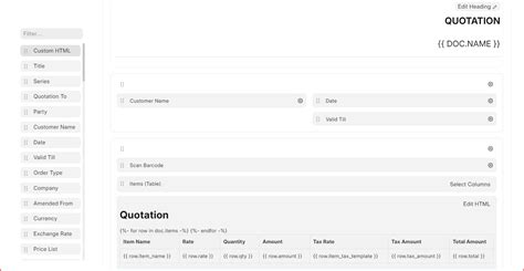 quotation print view erpnext frappe forum