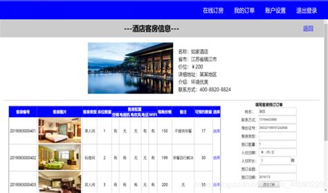 网上订房系统的设计实现icyl的博客 Csdn博客