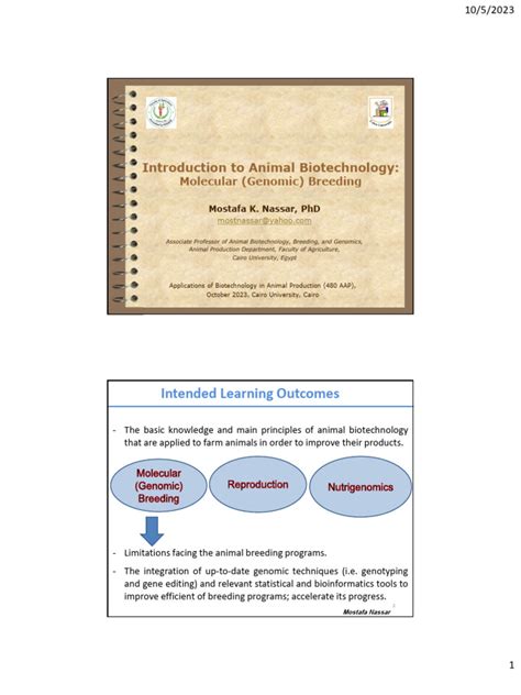 1 Introduction To Molecular Genomic Breeding 2023 2024 1 Pdf Plant Breeding Genetics