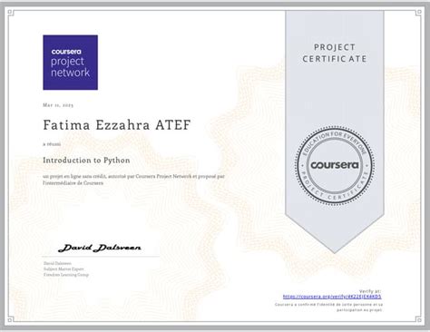 certificat python pdf