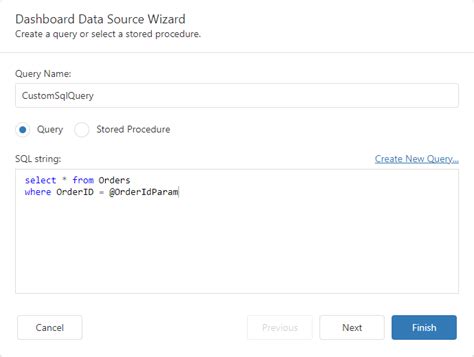 Use Query Parameters Business Intelligence Dashboard Devexpress