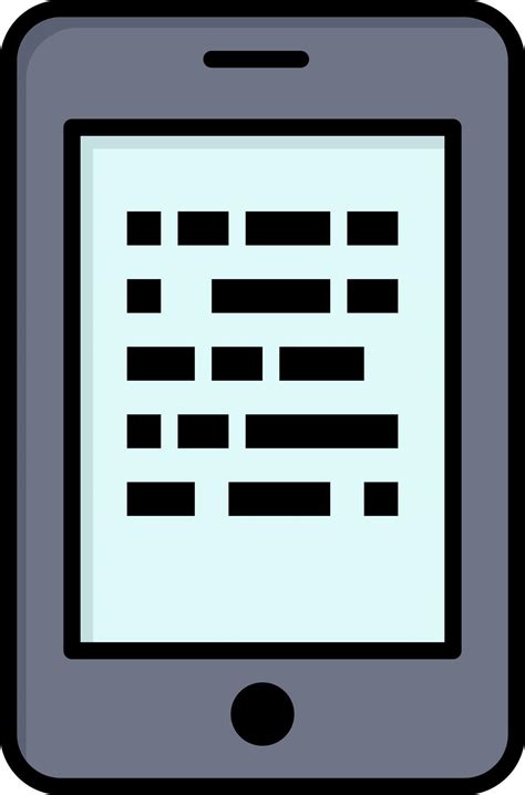 Mobile Read Data Secure E Learning Flat Color Icon Vector Icon Banner Template 19112917 Vector