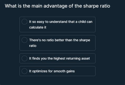 What Is The Main Advantage Of The Sharpe StudyX