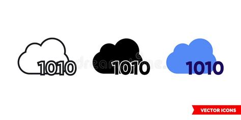 Cloud With Binary Code Showing Cloud Computing And Digital Technology Stock Illustration