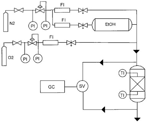 Experimental Setup Pi Pressure Indicator Fi ¯ow Indicator Ti Download Scientific Diagram