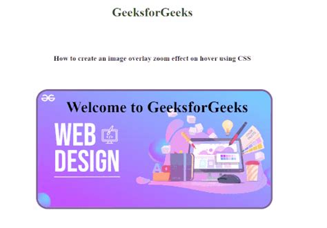 How To Create An Image Overlay Zoom Effect On Hover Using Css