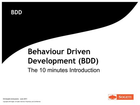Introduction To Behaviour Driven Development PPT