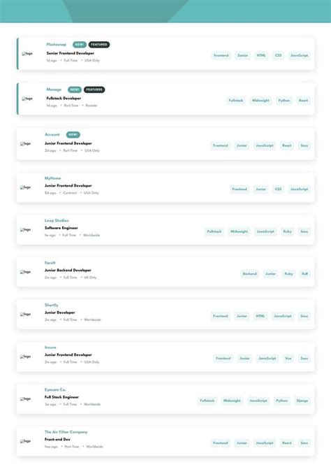 Frontend Mentor Job Listing Built With React Styled Components Prop