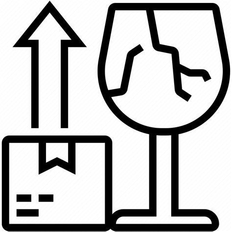Fragile Glass Caution Warning Breakable Icon Download On Iconfinder