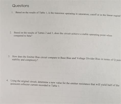 Emitter BiasObjectiveThe Objective Of This Exercise Chegg Com