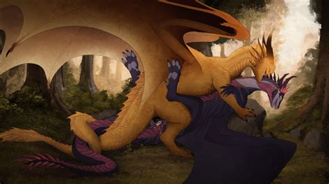 Rule 34 Bite Dragon Duo Dwiinsahrona Therussbuss Entwined Tails