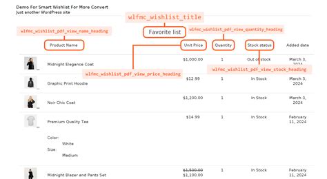 How To Customize Pdf Output In Wishlist Plugin Moreconvert
