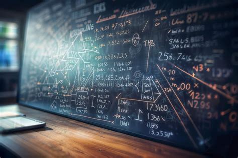 School Board In The Classroom With Formulas On It Stock Illustration