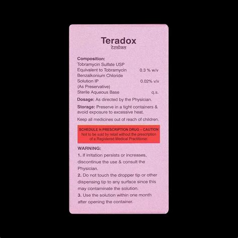 Teradox Tobramycin Eye Drop 10 Ml At ₹ 79 Piece In Nagpur Id 2855831731812