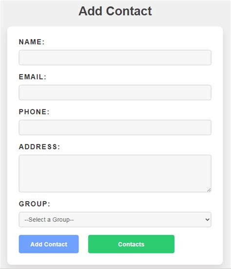 Php Address Book Project Source Code C Javaphp Programming