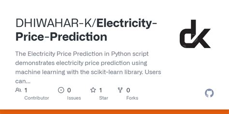 Github Dhiwahar Kelectricity Price Prediction The Electricity Price